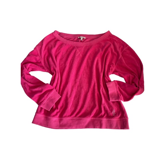 Juicy Couture | Sweaters | Juicy Couture Terry Pink Rhinestone Initial ...